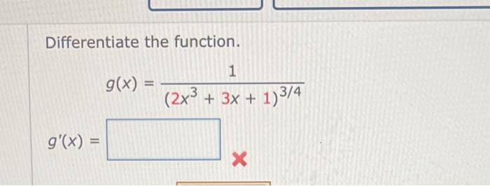 Solved Differentiate the function. | Chegg.com
