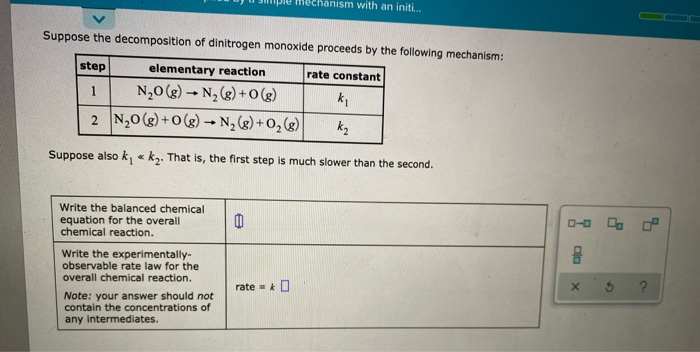 Solved hanism with an initi... Suppose the decomposition of | Chegg.com