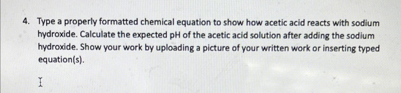 Solved Type a properly formatted chemical equation to show | Chegg.com