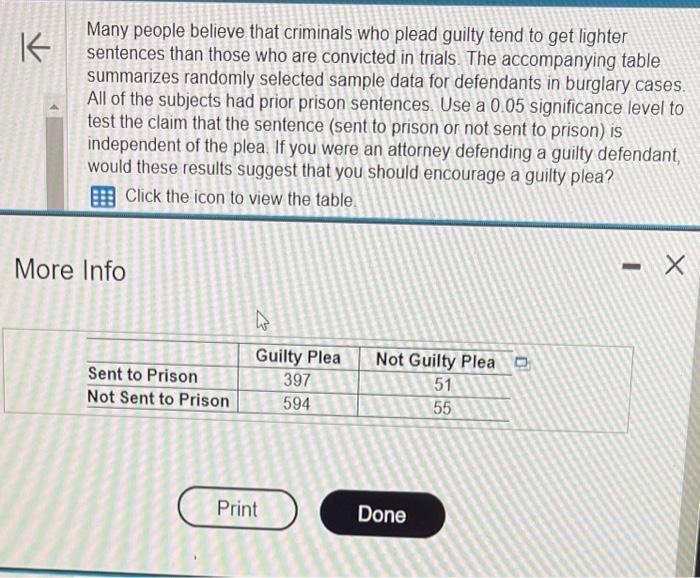 Solved 1← Many people believe that criminals who plead | Chegg.com