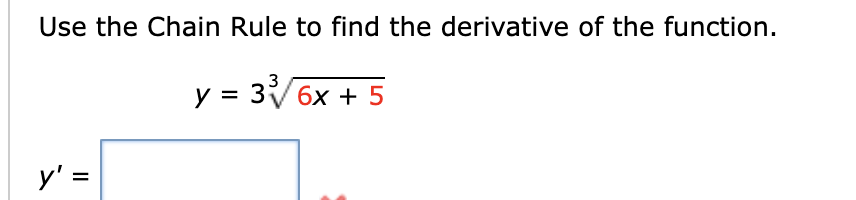 Solved Use the Chain Rule to find the derivative of the | Chegg.com
