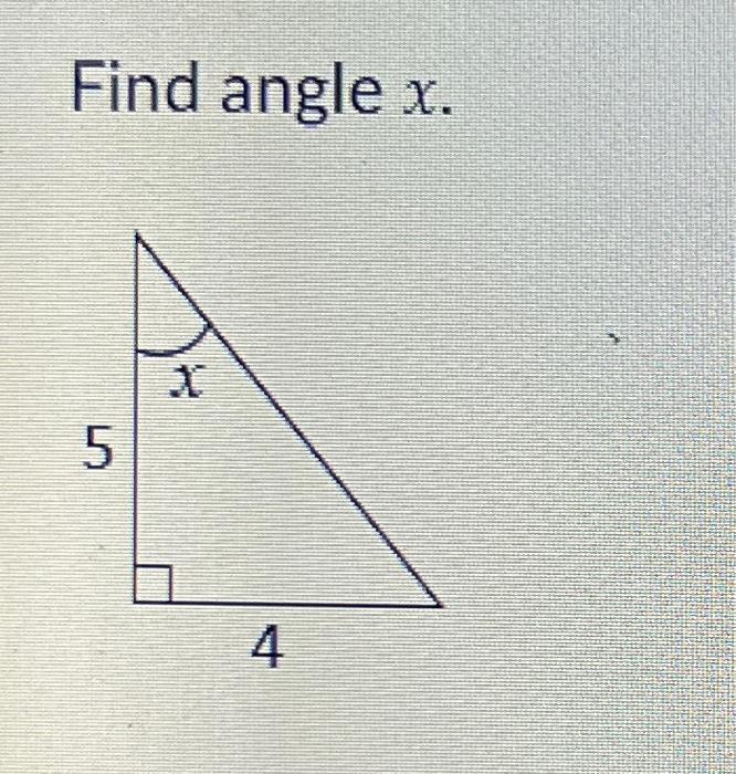 Solved Find angle x. | Chegg.com