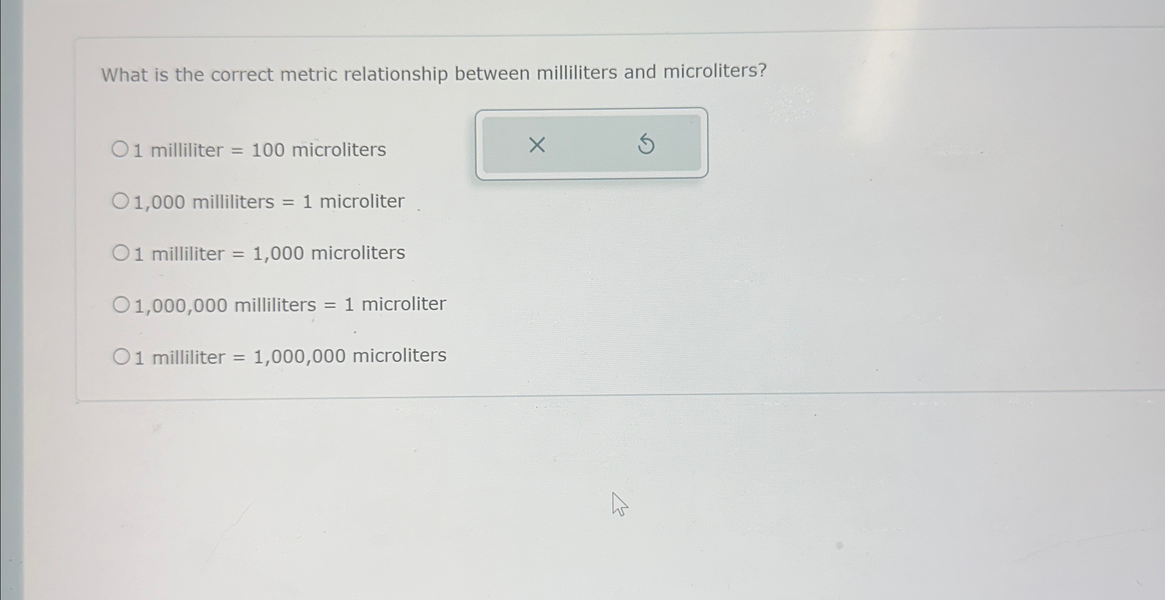Solved What is the correct metric relationship between | Chegg.com