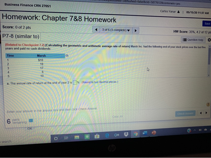 Finance Archive | May 15, 2020 | Chegg.com