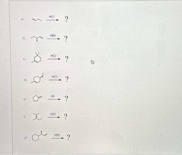 Solved a) ∼ HCl ? b) Υ HBr ? c) ऍ HCl ? (1) d) OHCl ? .) | Chegg.com