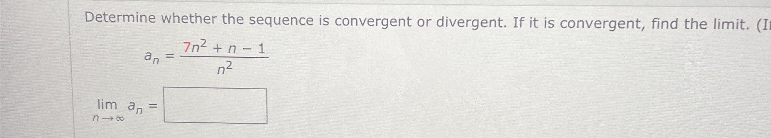 Solved Determine whether the sequence is convergent or | Chegg.com