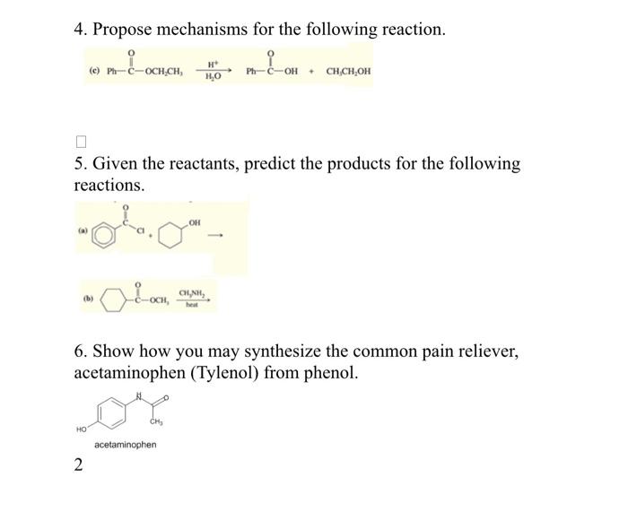 Solved 4. Propose mechanisms for the following reaction. 5. | Chegg.com