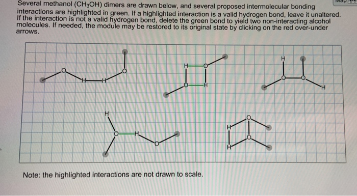 Solved Several methanol (CH3OH) dimers are drawn below, and | Chegg.com