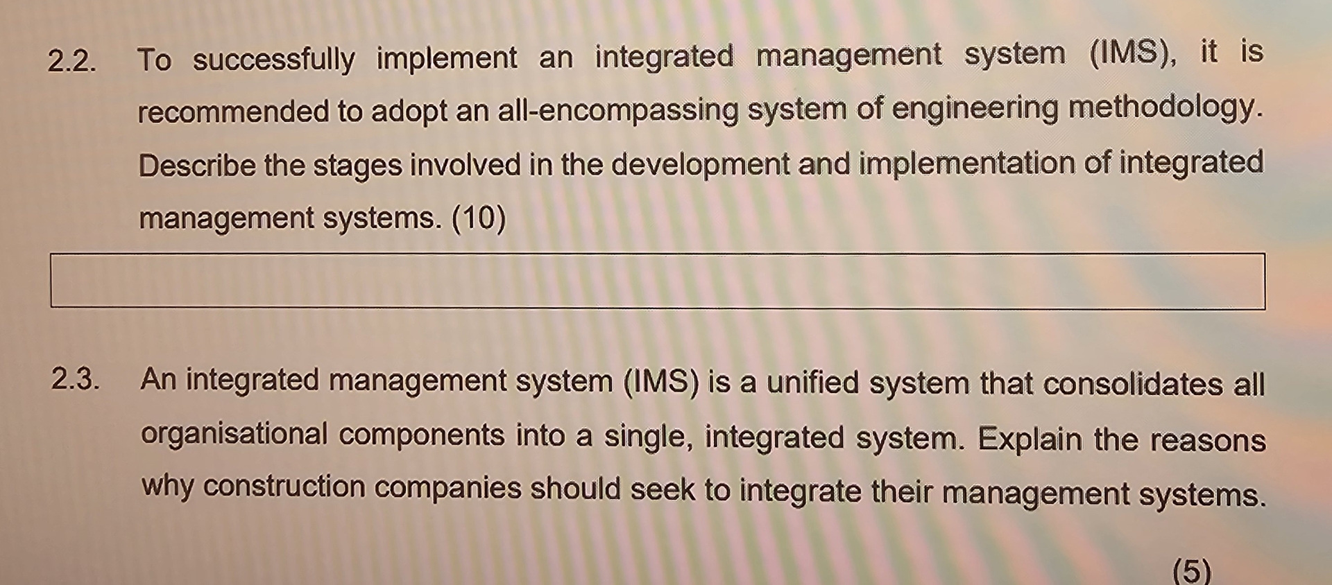 Solved 2.2. ﻿To successfully implement an integrated | Chegg.com