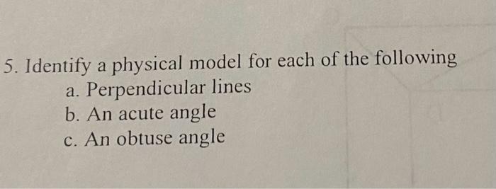 Solved 5. Identify a physical model for each of the | Chegg.com