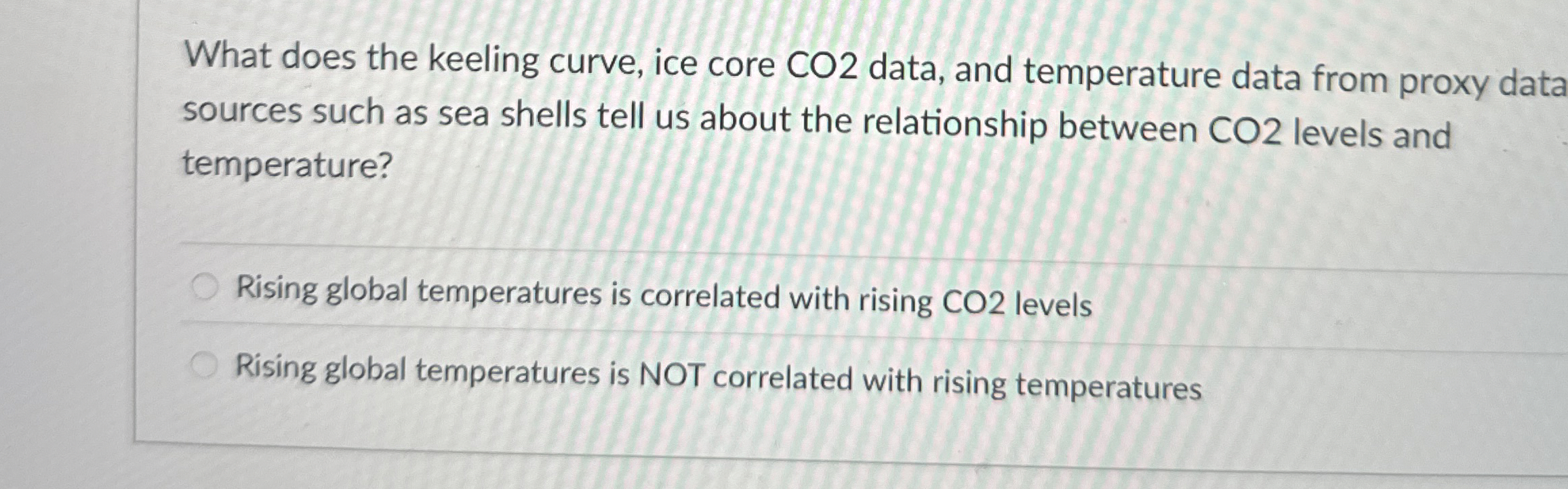 Solved What does the keeling curve, ice core CO2 ﻿data, and | Chegg.com