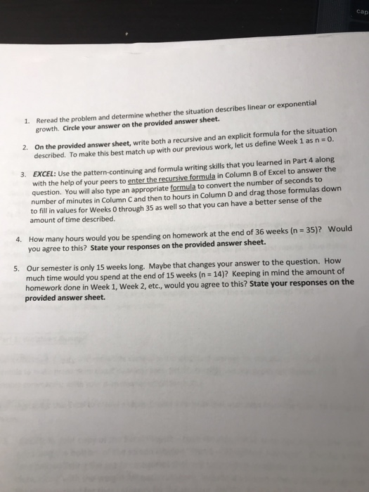 Part 5: Fox Trot Problem 1. The relationship between | Chegg.com
