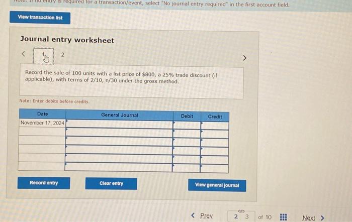 Solved Exercise 7.5 (Algo) Trade and cash discounts; the | Chegg.com