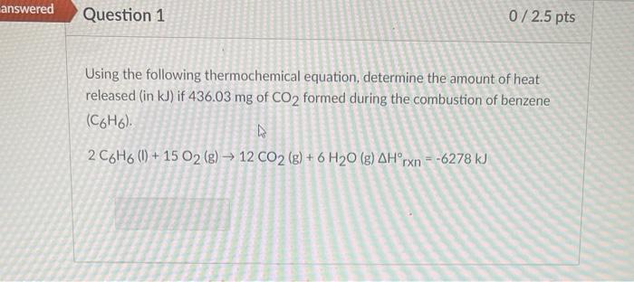 Solved Using The Following Thermochemical Equation