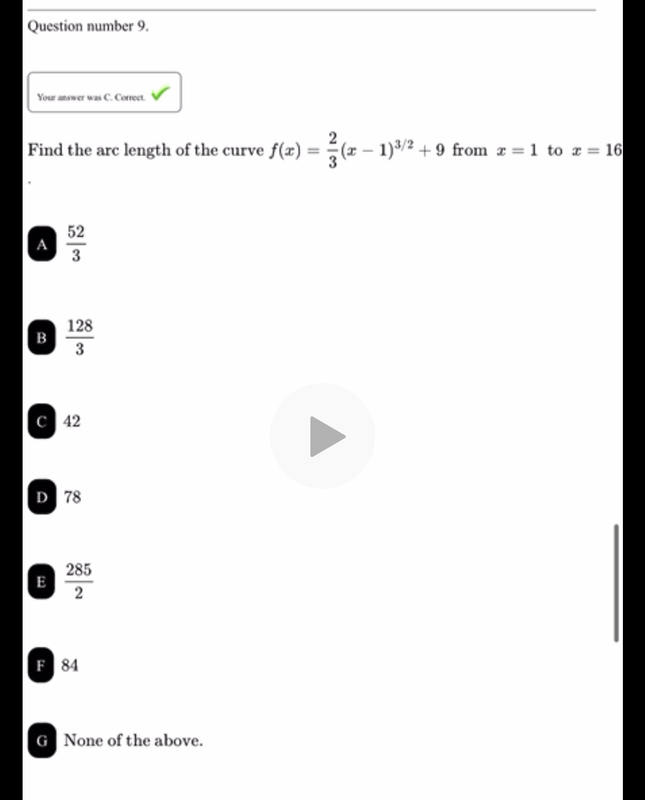 Solved Question number 9.Your meswer was C. ﻿CorrectFind the | Chegg.com