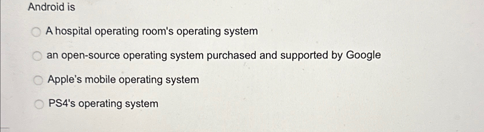 Android isA hospital operating room's operating | Chegg.com