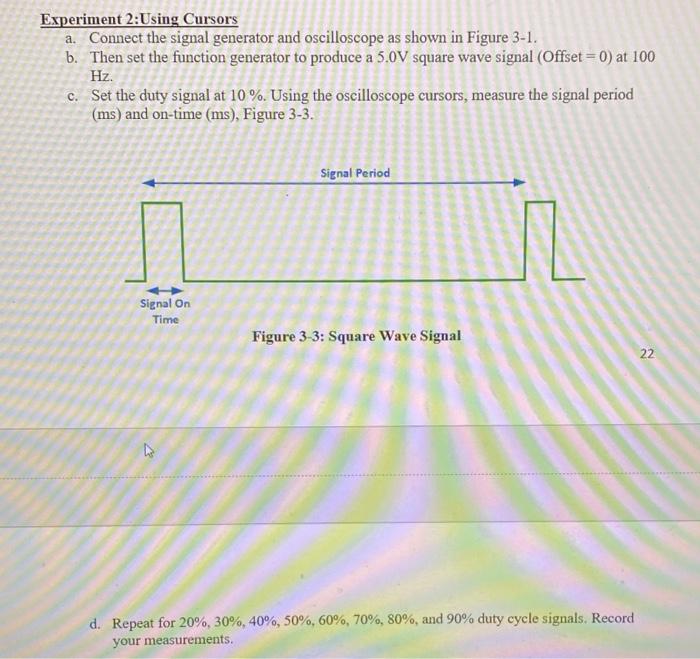 Solved a. Connect the signal generator and oscilloscope as | Chegg.com
