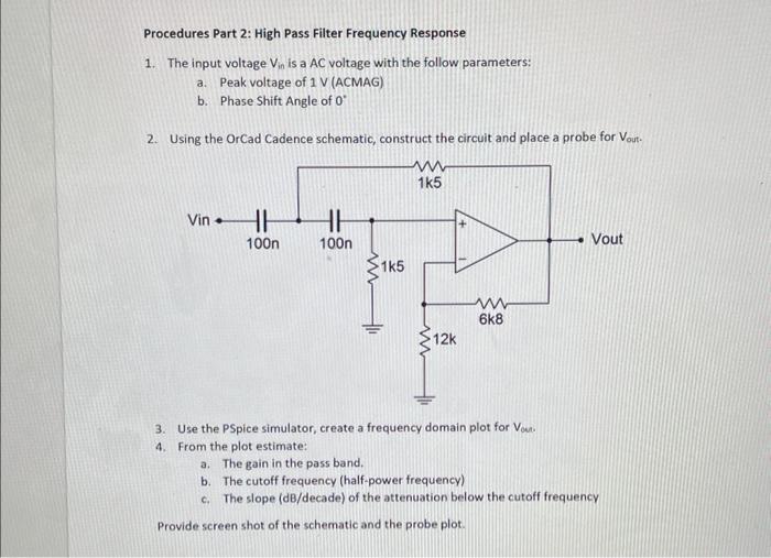 Solved 1. The input voltage Vin is a AC voltage with the | Chegg.com