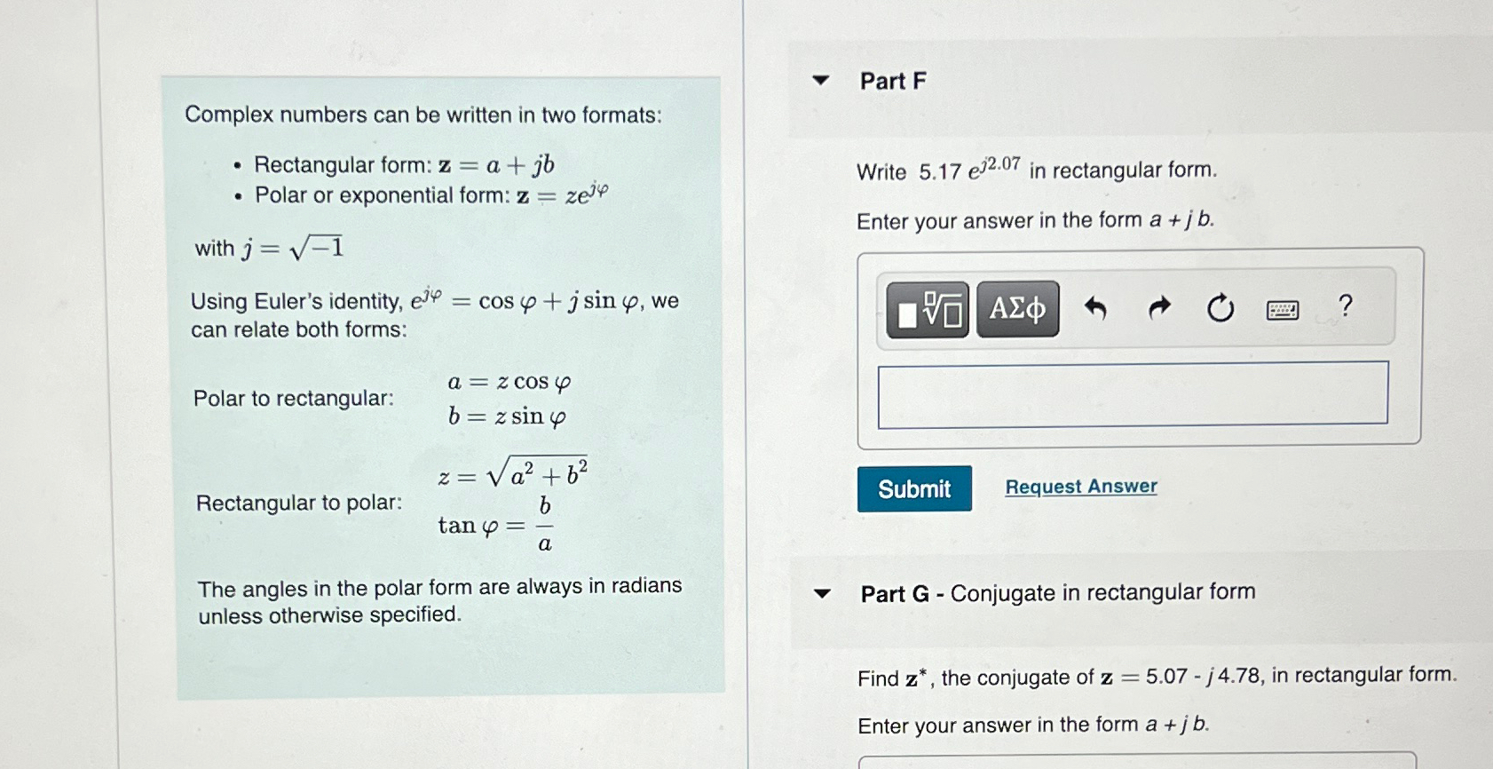 Solved Complex numbers can be written in two | Chegg.com