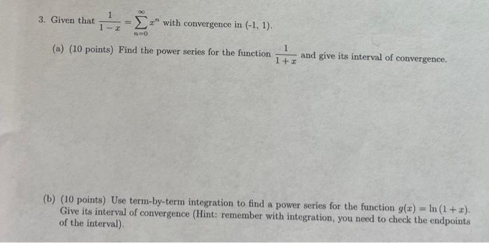 Solved 3. Given that \\( | Chegg.com