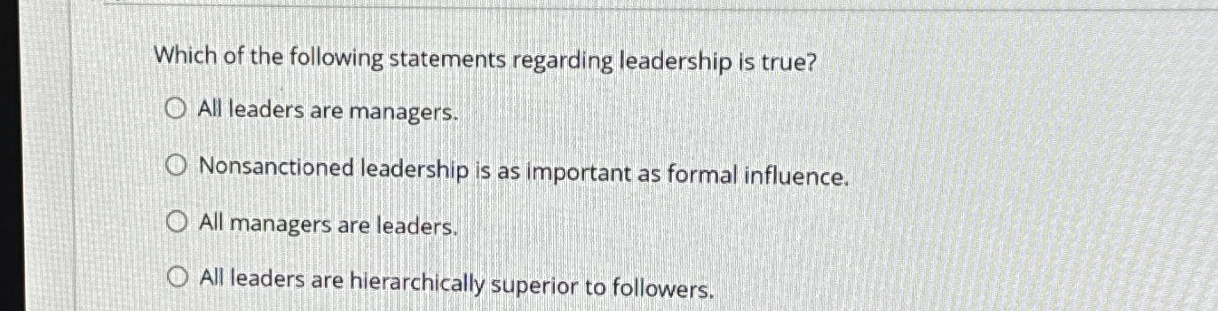 Solved Which of the following statements regarding | Chegg.com