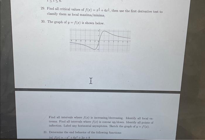 Solved 29. Find all critical values of f(x)=x34+4x11, then | Chegg.com