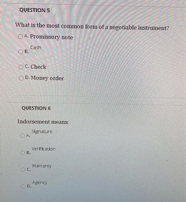 Solved QUESTION 5 What is the most common form of a | Chegg.com
