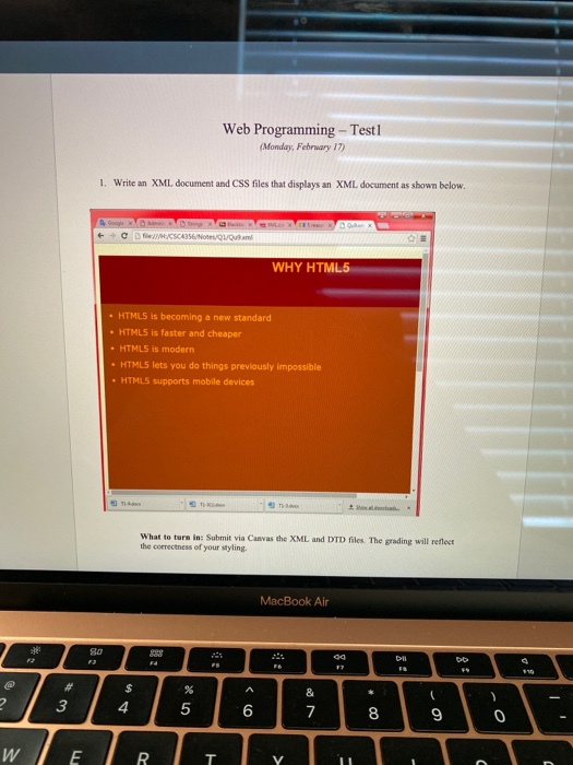 Solved Write An Xml Document And Css Files That Displays An 1570