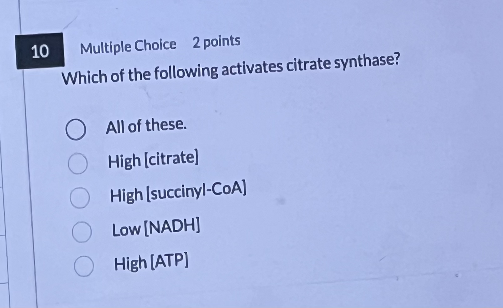 Solved 10Multiple Choice 2 ﻿pointsWhich of the following | Chegg.com