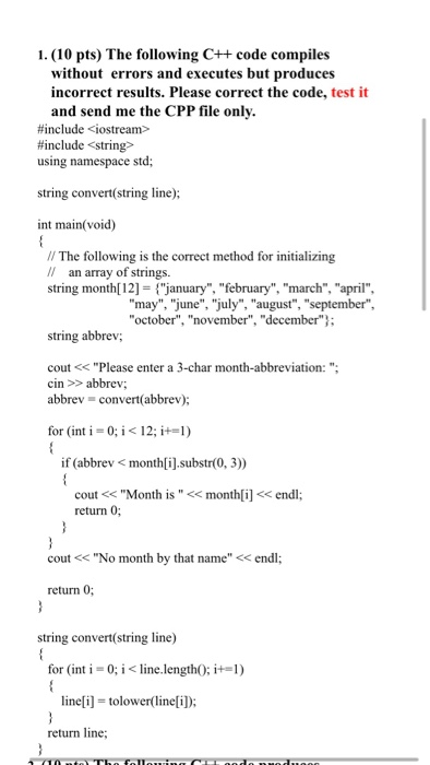 Solved 1 10 Pts The Following C Code Compiles Without