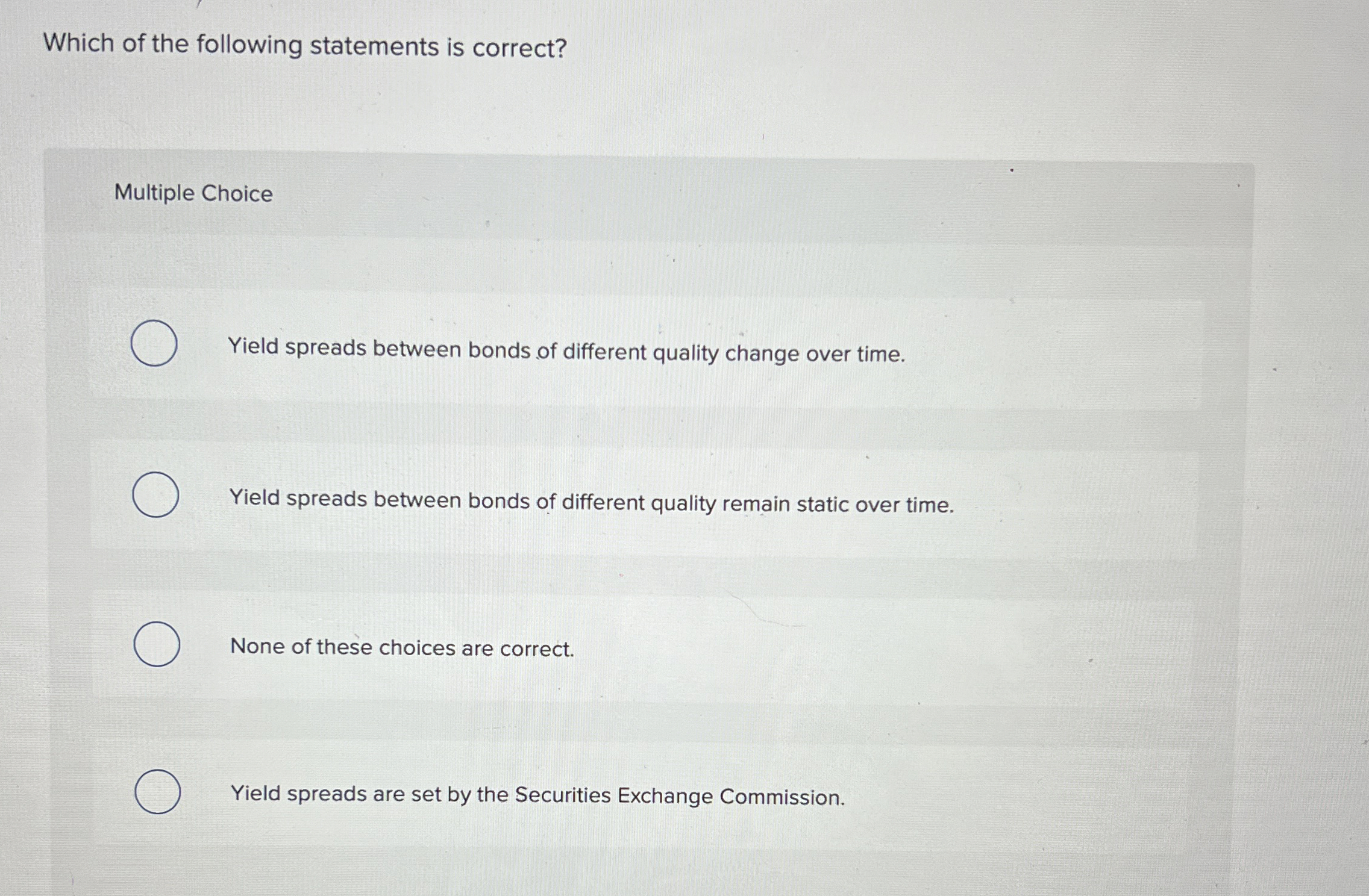 Solved Which of the following statements is correct?Multiple | Chegg.com