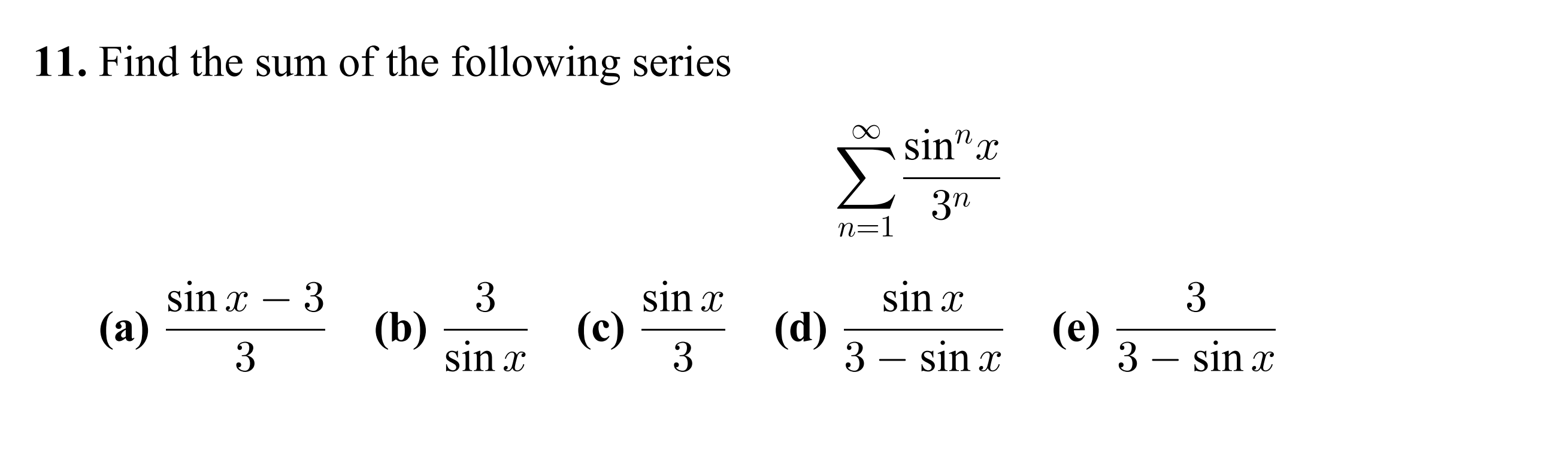 Solved Find the sum of the following | Chegg.com