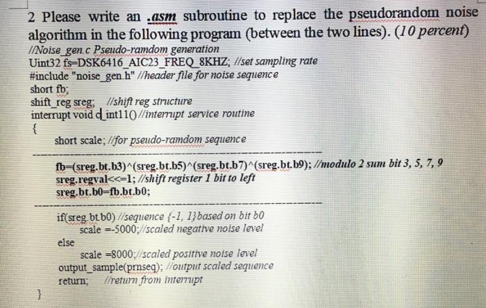 2 Please write an .asm subroutine to replace the | Chegg.com