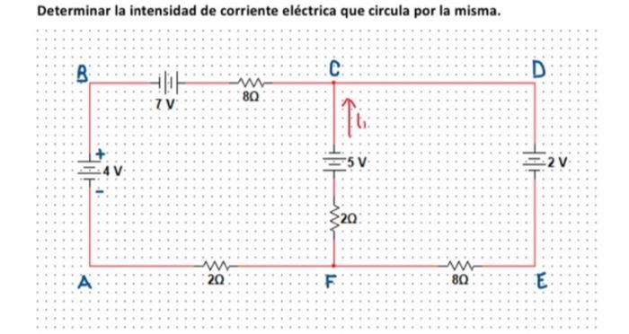 Solved Determinar la intensidad de corriente eléctrica que | Chegg.com