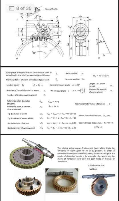 Steps for the design of a cylindrical helical gear | Chegg.com