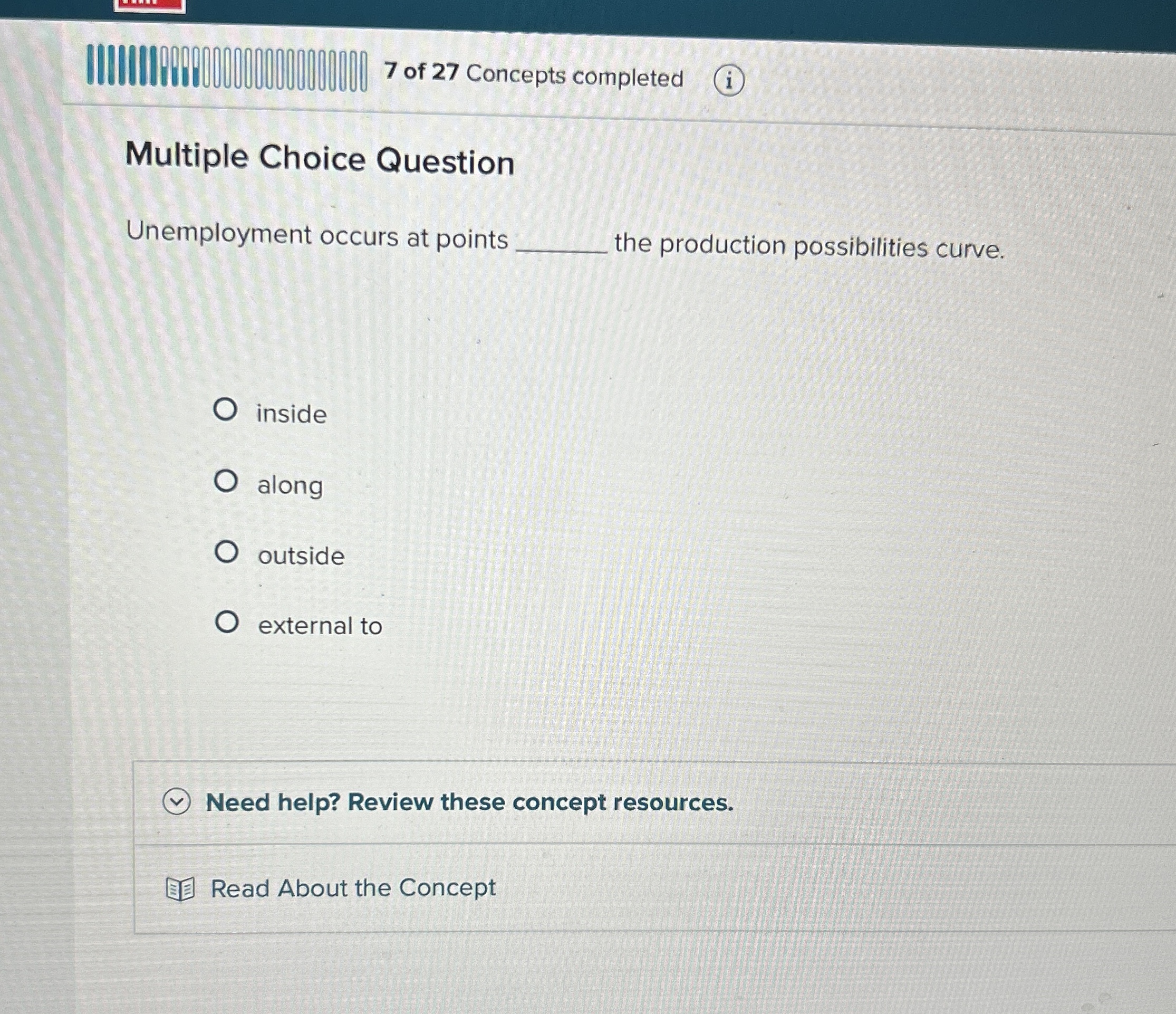 Solved Multiple Choice QuestionUnemployment occurs at | Chegg.com