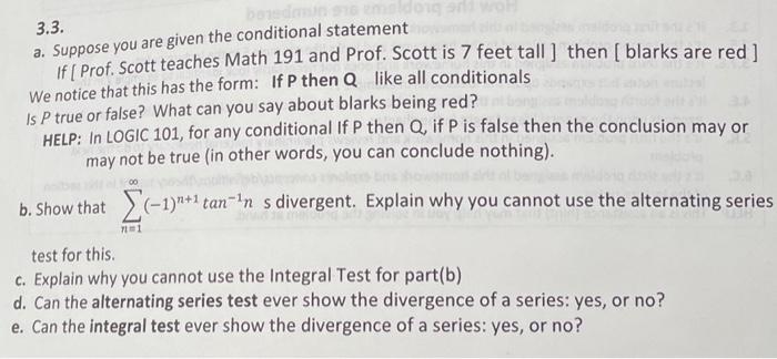 3.3 . a. Suppose you are given the conditional | Chegg.com