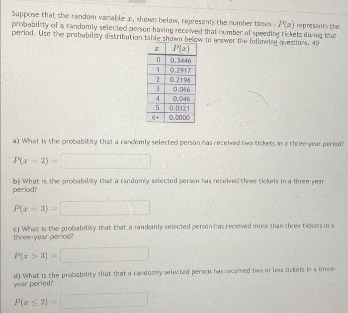 Solved Suppose that the random variable x, shown below, | Chegg.com