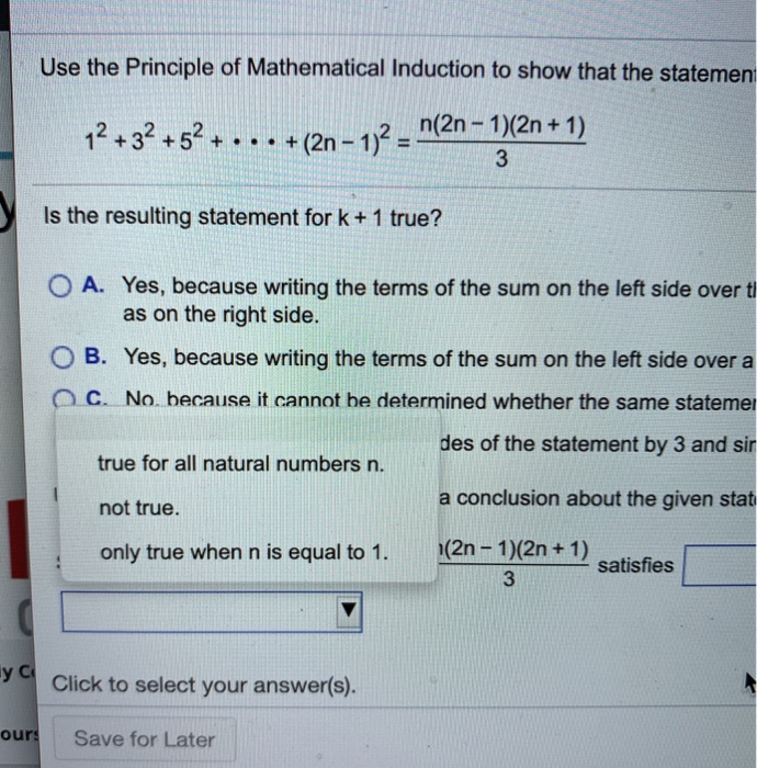 Solved Use the Principle of Mathematical Induction to show | Chegg.com