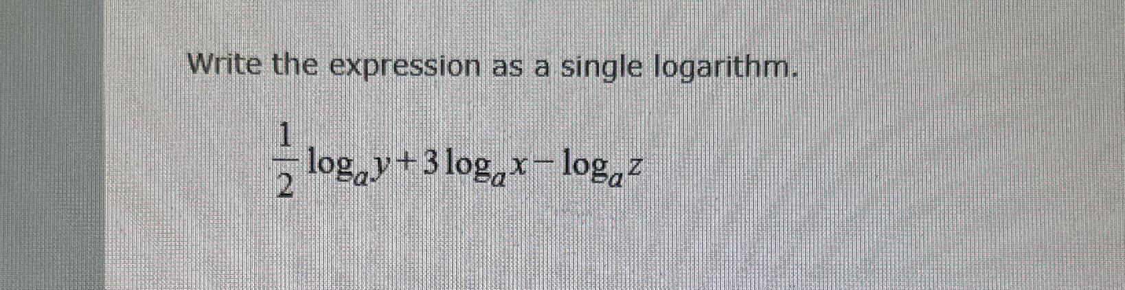 Solved Write the expression as a single | Chegg.com