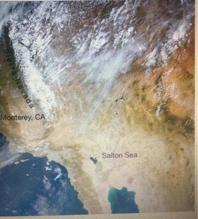 Solved this wintertime satellite image shows a large | Chegg.com