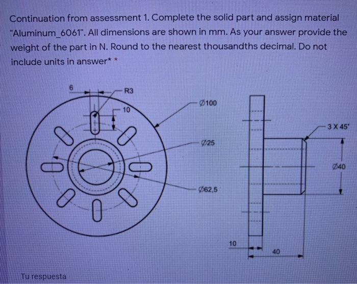 Solved Continuation from assessment 1. Complete the solid | Chegg.com