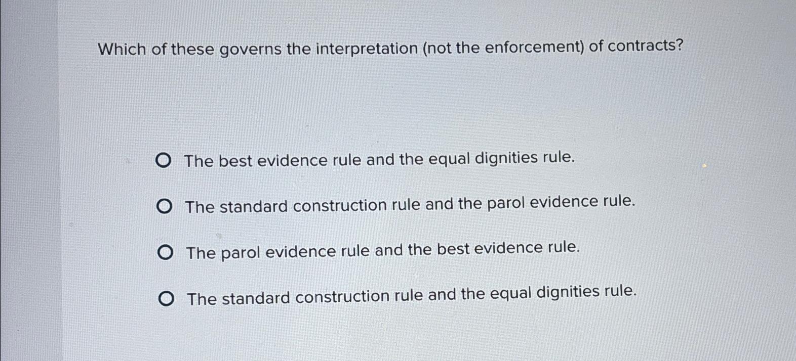 Solved Which of these governs the interpretation (not the | Chegg.com