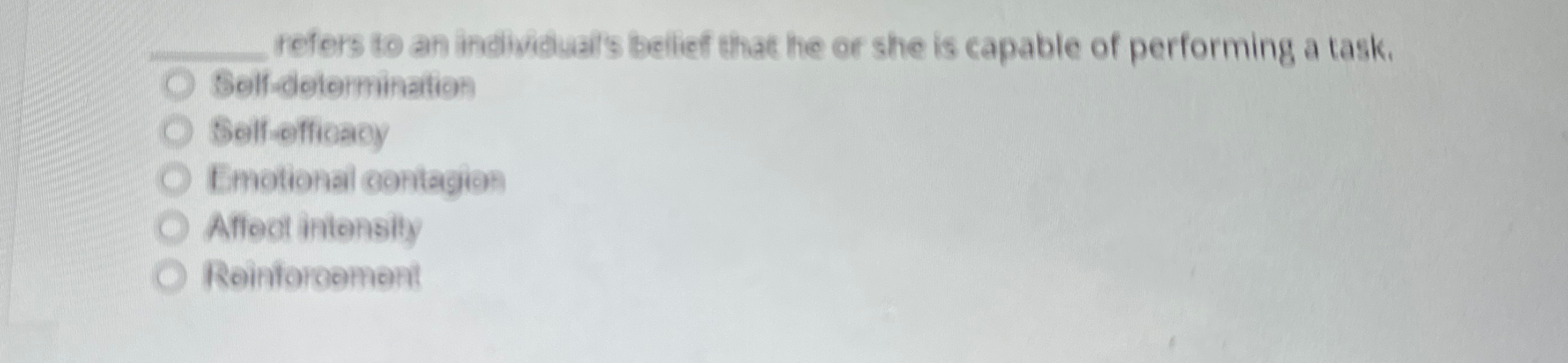 Solved q, ﻿refers to an individual's belief that he or she | Chegg.com