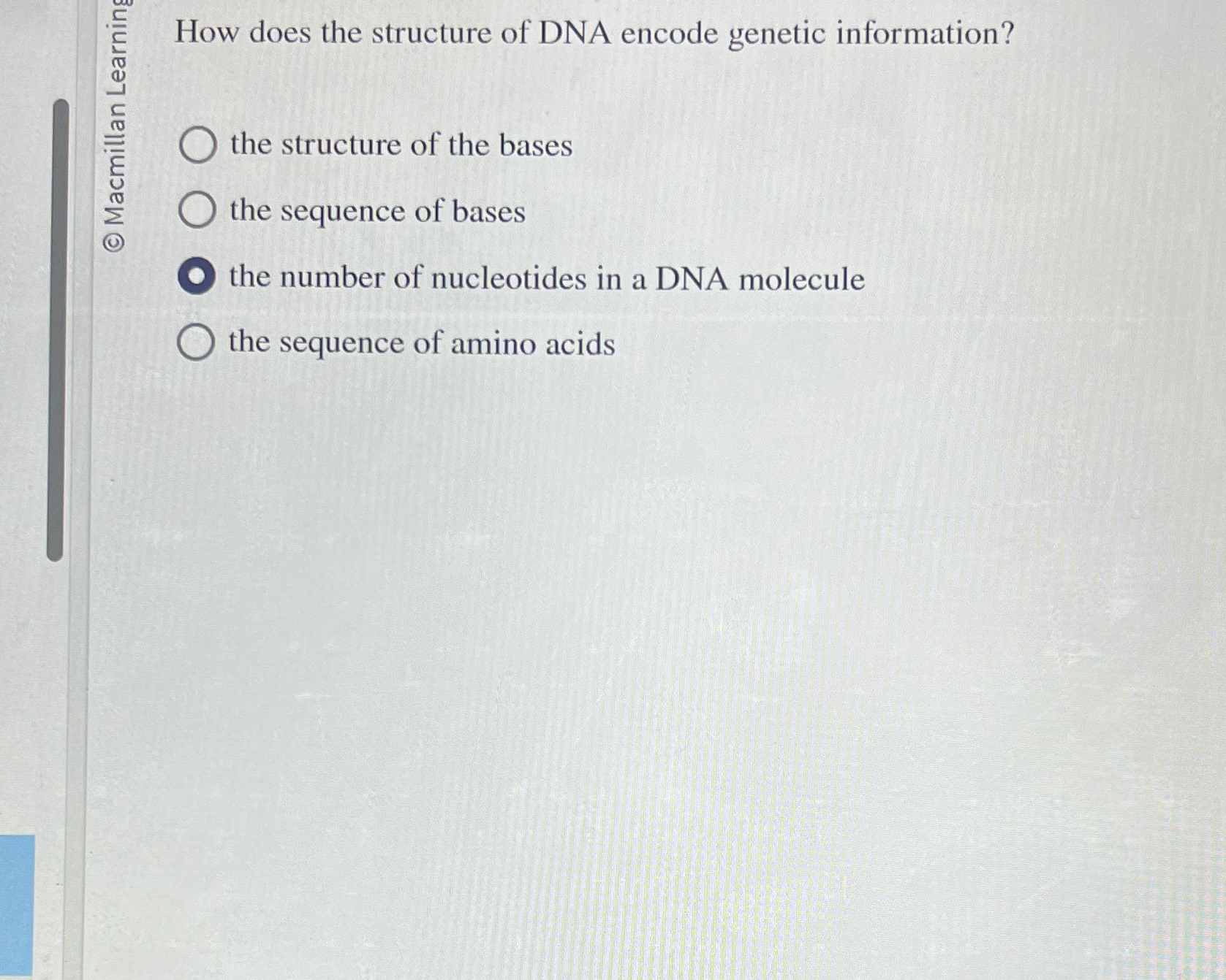 Solved C How does the structure of DNA encode genetic | Chegg.com