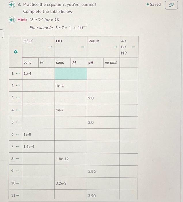 Solved 1 8 8. Practice the equations you've learned! | Chegg.com