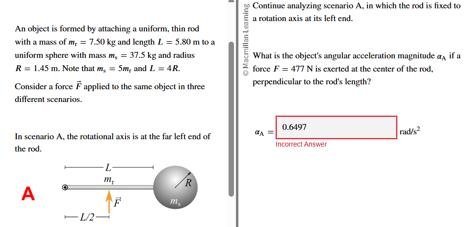 Solved Continue analyzing scenario A, in ﻿which the rod is | Chegg.com