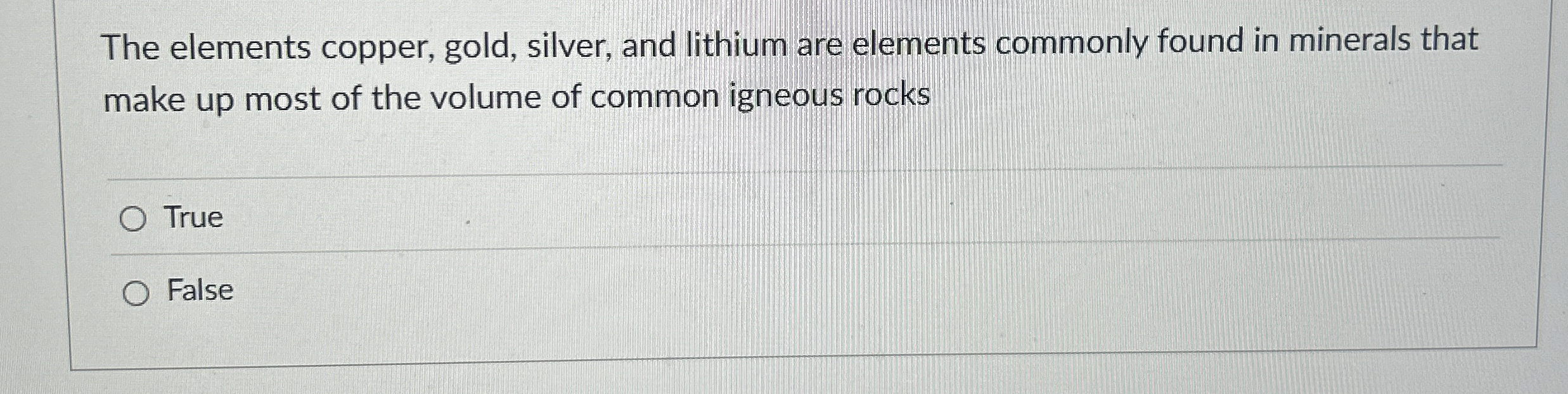 Solved The elements copper, gold, silver, and lithium are | Chegg.com