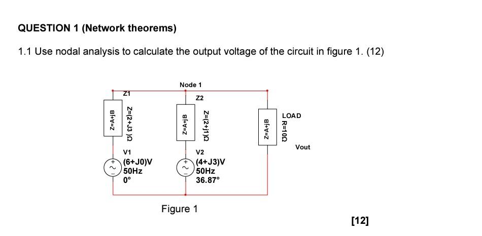 Solved 1.1 Use nodal analysis to calculate the output | Chegg.com