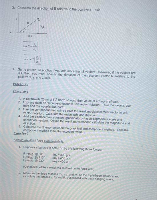 Solved Adding Vectors Graphically and Component Method | Chegg.com